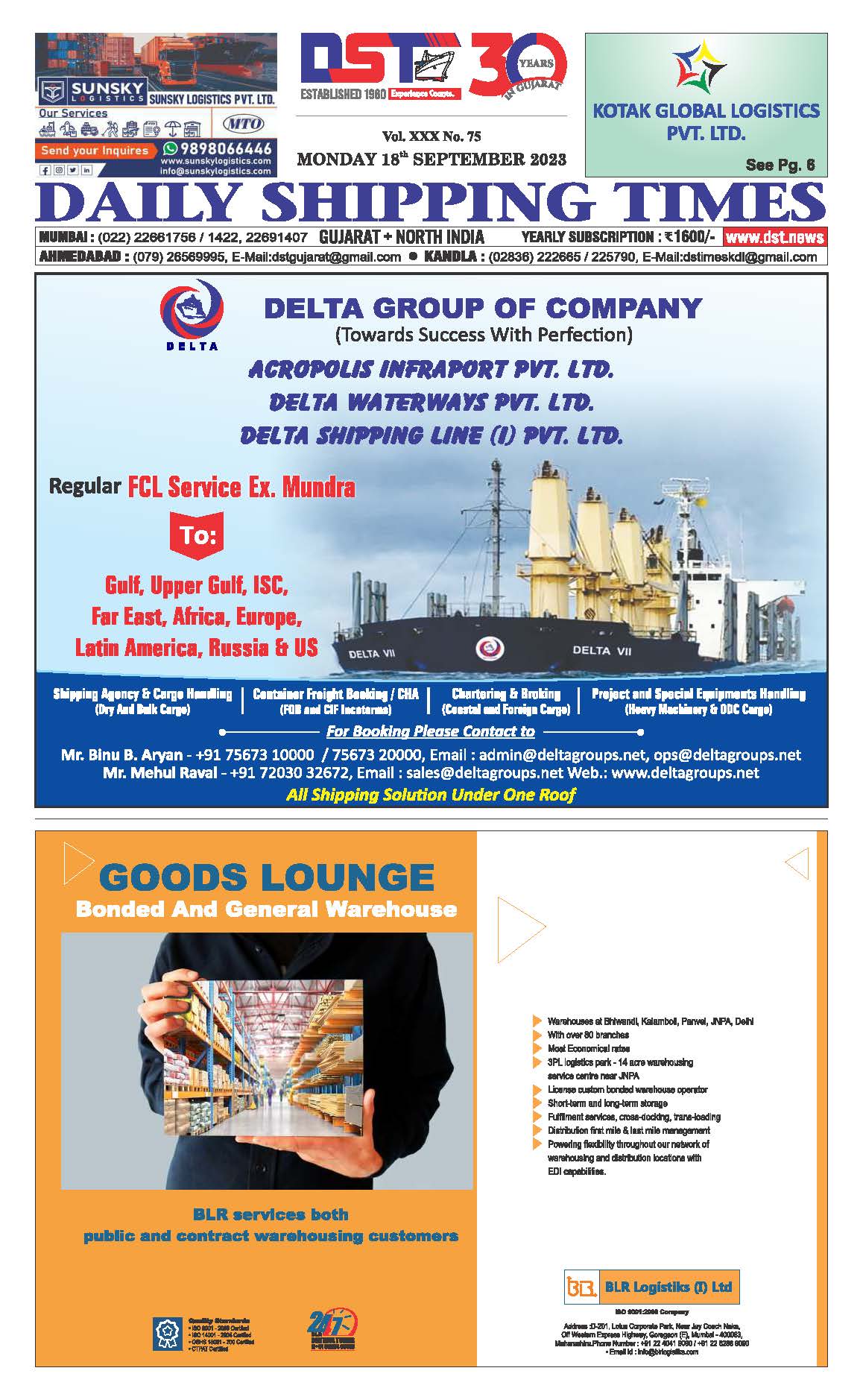 GUJ-18-09-2023 - DST - Daily Shipping Times