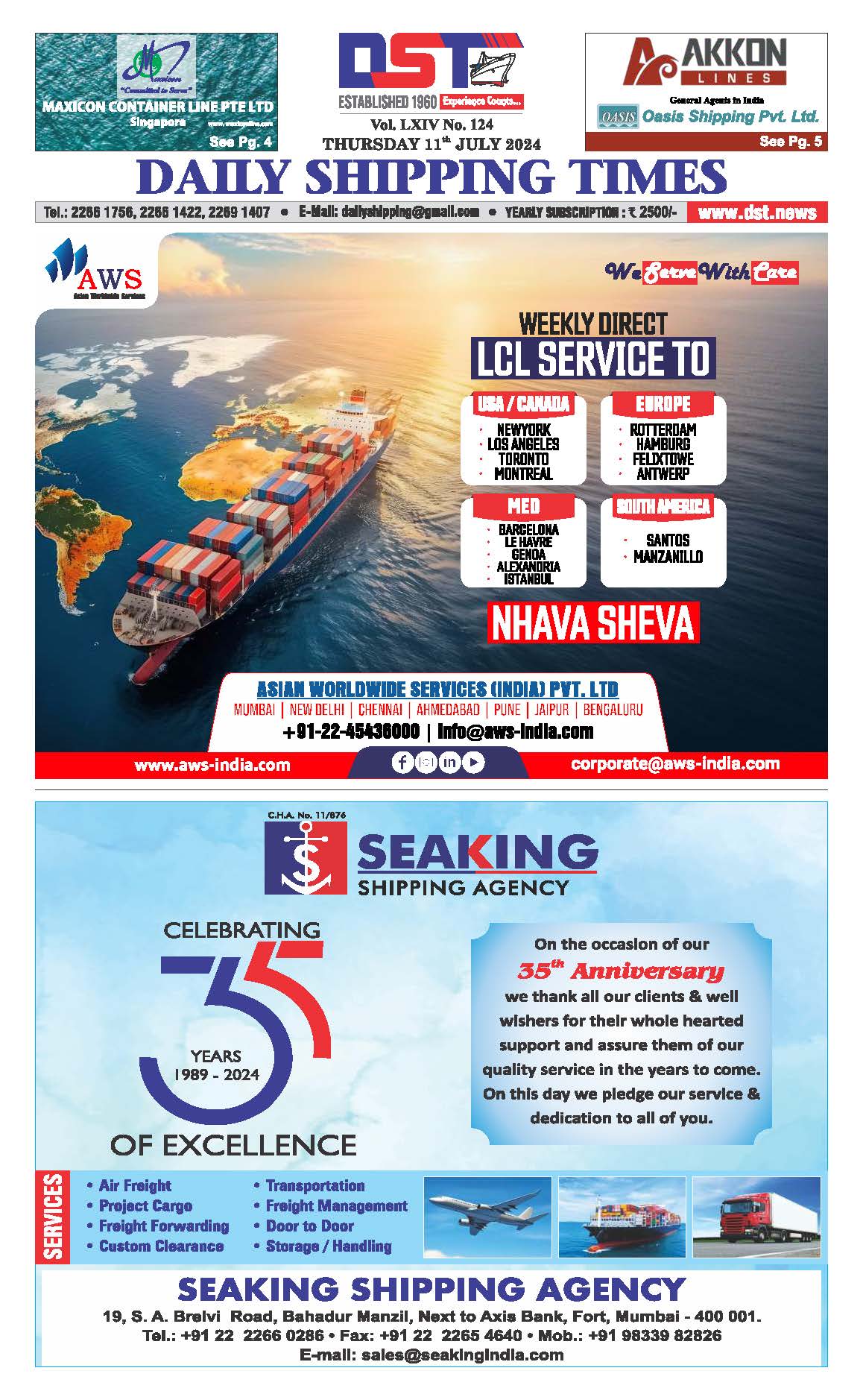 MUM-11-07-2024 - DST - Daily Shipping Times